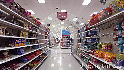 Target Retail Store Interior Candy Sections Stock Video - Video of ...