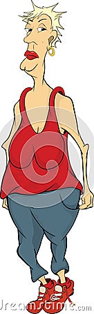 The Aunt. Cartoon Royalty Free Stock Photography - Image: 23485587