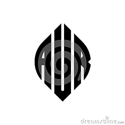 AUR Circle Letter Logo Design With Circle And Ellipse Shape. AUR ...