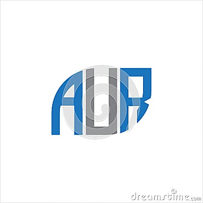 AUR Letter Logo Design On White Background.AUR Creative Initials Letter ...