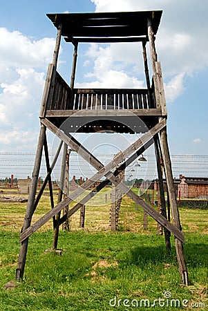 Auschwitz, Poland: Concentration Camp Watchtower Editorial Photo ...