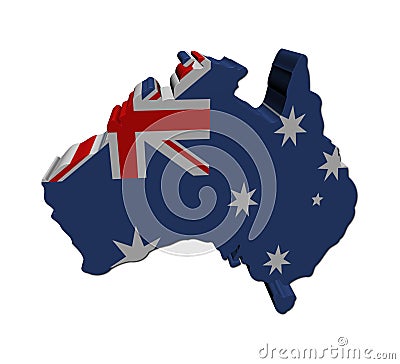 Australian 3d Map Flag Royalty-Free Illustration | CartoonDealer.com ...