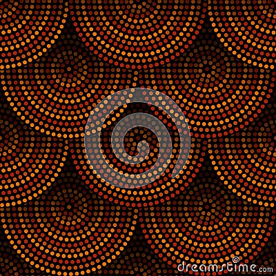 Australian Aboriginal Geometric Art Concentric Circles Seamless Pattern ...