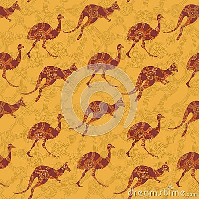 Australian Animals Pattern Vector Illustration | CartoonDealer.com ...