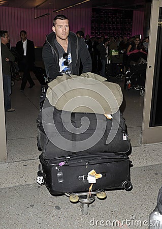 Australian Avatar Actor Sam Worthington At LAX Editorial Photo ...