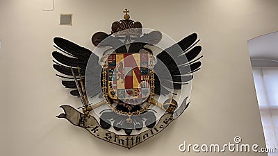 Austrian Historic Imperial Double Eagle Stock Video - Video of head ...