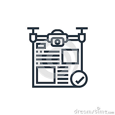 Authorization Icon Vector From Drone Elements Concept. Thin Line ...