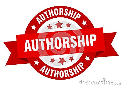 Authorship Round Ribbon Isolated Label. Authorship Sign. Vector ...