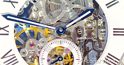 Automatic Men Watch with Visible Mechanism Stock Footage - Video of ...
