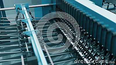 Automatic Process of Manufacturing of Rebar Stock Footage - Video of ...