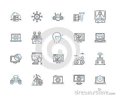 Automation And High Tech Outline Icons Collection. Automation, High ...