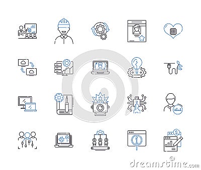 Automation And High Tech Outline Icons Collection. Automation, High ...
