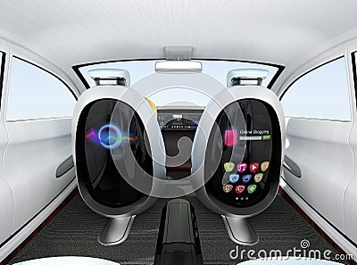 Autonomous Car Interior Concept Royalty-Free Stock Photo ...