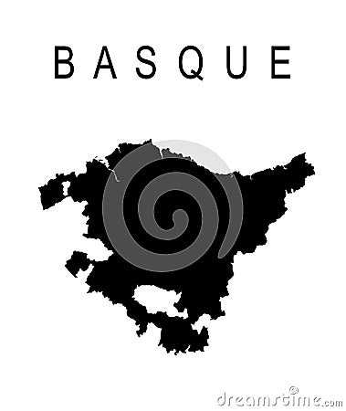 Autonomous Community Basque Map Vector Silhouette Illustration Isolated ...