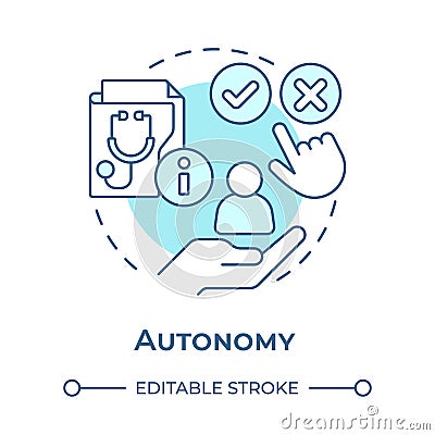 Autonomy Soft Blue Concept Icon Cartoon Vector | CartoonDealer.com ...