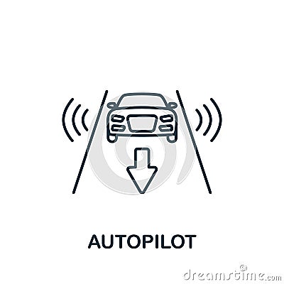 Autopilot Icon. Monochrome Simple Artificial Intelligence Icon For ...