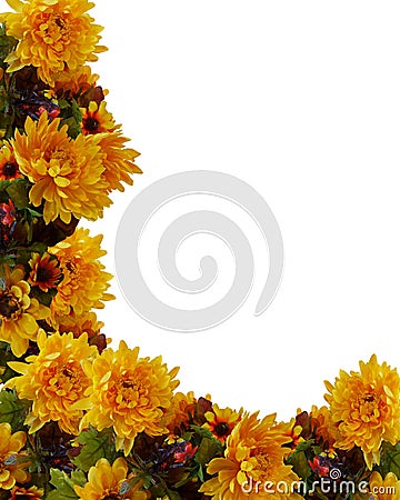 Autumn Fall Border Flowers Royalty Free Stock Photography - Image: 11534867