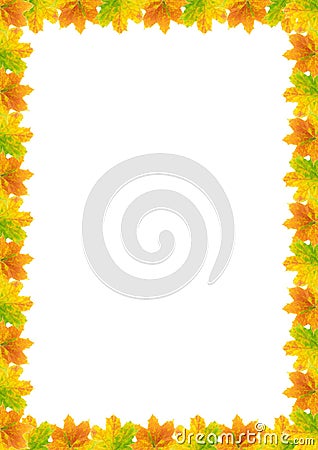 Autumn Leaf Frame A4 Stock Image - Image: 21639491