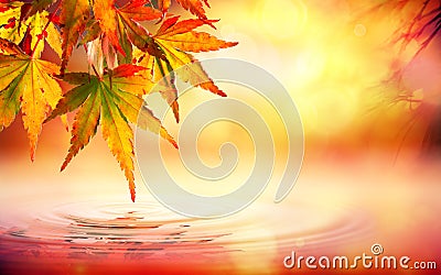 Autumn Spa Background With Red Leaves Royalty-Free Stock Photography ...