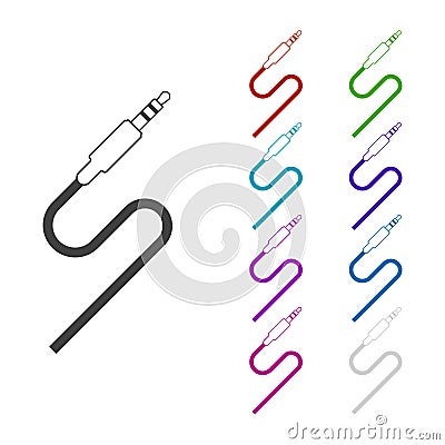Aux Connector Icon. Different Colors. Vector On White Background ...