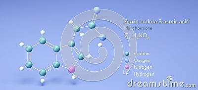 Auxin Molecule, Molecular Structures, Indole-3-acetic Acid, 3d Model ...