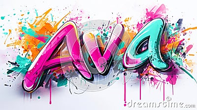 Ava Graffiti Name Art Stock Image | CartoonDealer.com #349292923