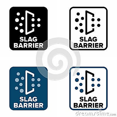 Slag Barrier Vector Information Sign | CartoonDealer.com #232019909