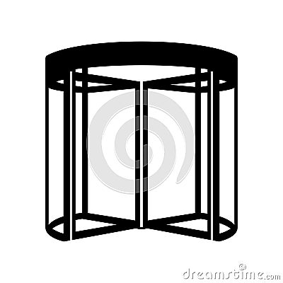 Revolving Turning Door Cartoon Vector | CartoonDealer.com #179735011