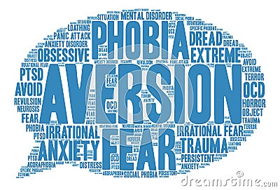 Aversion Word Cloud Cartoon Vector | CartoonDealer.com #99074487