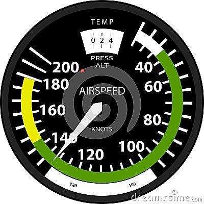 Aviation Speed Indicator Isolated On Transparent Background Vector Illustration | CartoonDealer ...