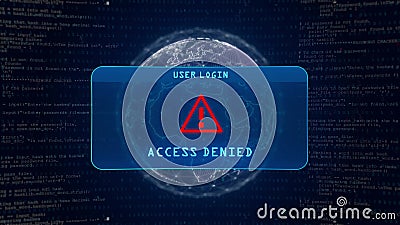 Aviso De Acesso Negado Com O Conceito De Interface De Login Do Usuário ...