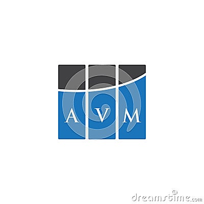 AVM Letter Logo Design On Black Background. AVM Creative Initials ...