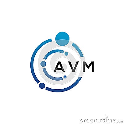 AVM Letter Logo Design On Black Background. AVM Creative Initials ...