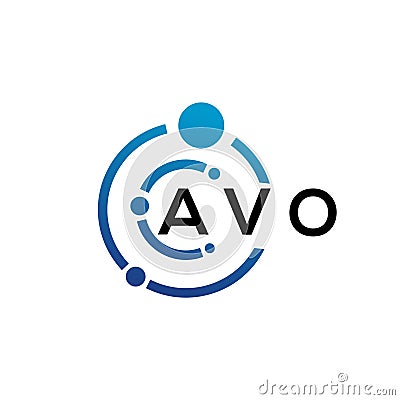 AVO Letter Logo Design On Black Background. AVO Creative Initials ...