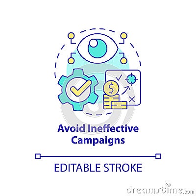 Avoid Ineffective Campaigns Concept Icon Cartoon Vector | CartoonDealer ...