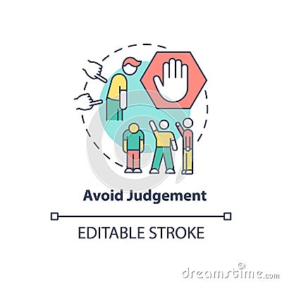 Avoid Judgment Concept Icon Vector Illustration | CartoonDealer.com ...