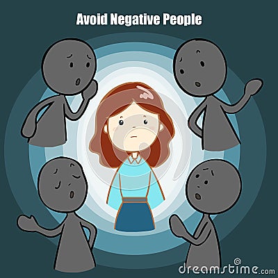 Avoid Negative People Cartoon Illustration | CartoonDealer.com #63200563