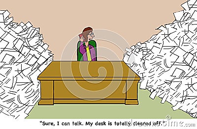 Avoiding Work Stock Illustration - Image: 68113428