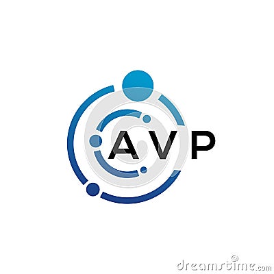 AVP Letter Logo Design On Black Background. AVP Creative Initials ...