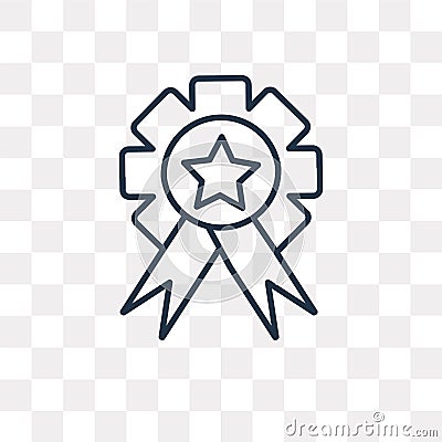 Award Vector Icon Isolated On Transparent Background, Linear Award ...