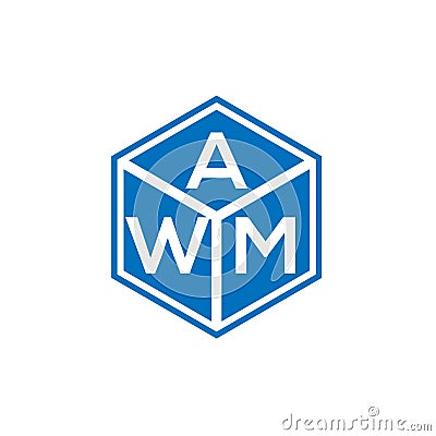 AWM Letter Logo Design On Black Background. AWM Creative Initials ...