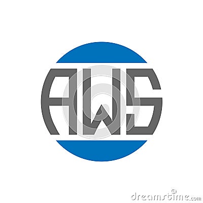 AWS Letter Logo Design On White Background. AWS Creative Initials ...