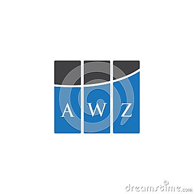 AWZ Letter Logo Design On Black Background. AWZ Creative Initials ...