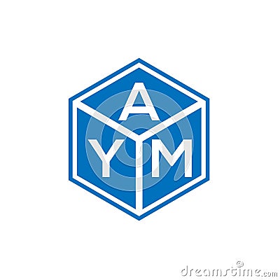 AYM Letter Logo Design On Black Background. AYM Creative Initials ...