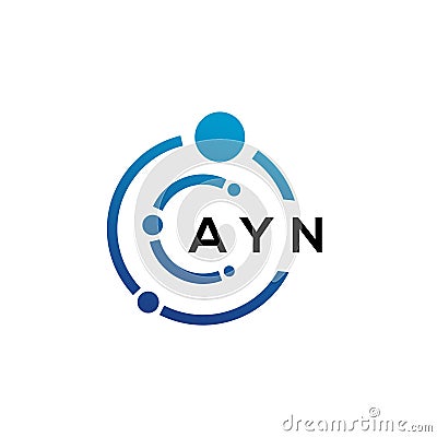 AYN Letter Logo Design On Black Background. AYN Creative Initials ...