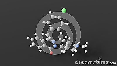 Azelastine Molecular Structure, Antiallergic Agents, Ball And Stick 3d ...