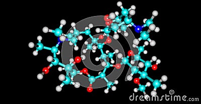Azithromycin Molecular Structure Isolated On Black Royalty-Free Cartoon ...