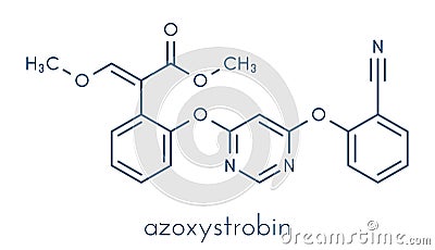 Azoxystrobin Fungicide Molecule. Skeletal Formula Cartoon Vector ...