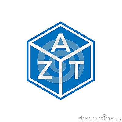 AZT Letter Logo Design On Black Background. AZT Creative Initials ...