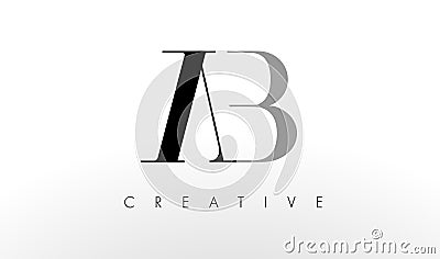 A B Letter Logo Design. Creative AB Letters Icon Cartoon Vector ...